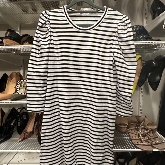 A.L.C. | Dresses | Alc Stripe Shirt Dress Puff Sleeve M | Poshmark
